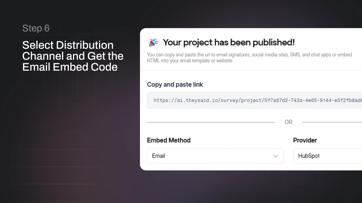 How to Embed a Survey in an Email | TheySaid